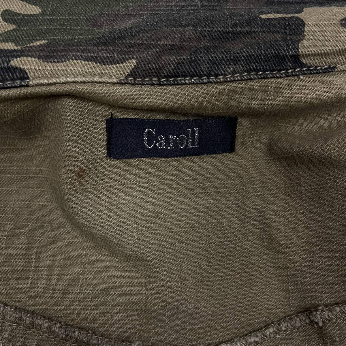 Yahoo!オークション - 【2653】Caroll カモフラ カーキ 迷彩 長袖ジャ...
