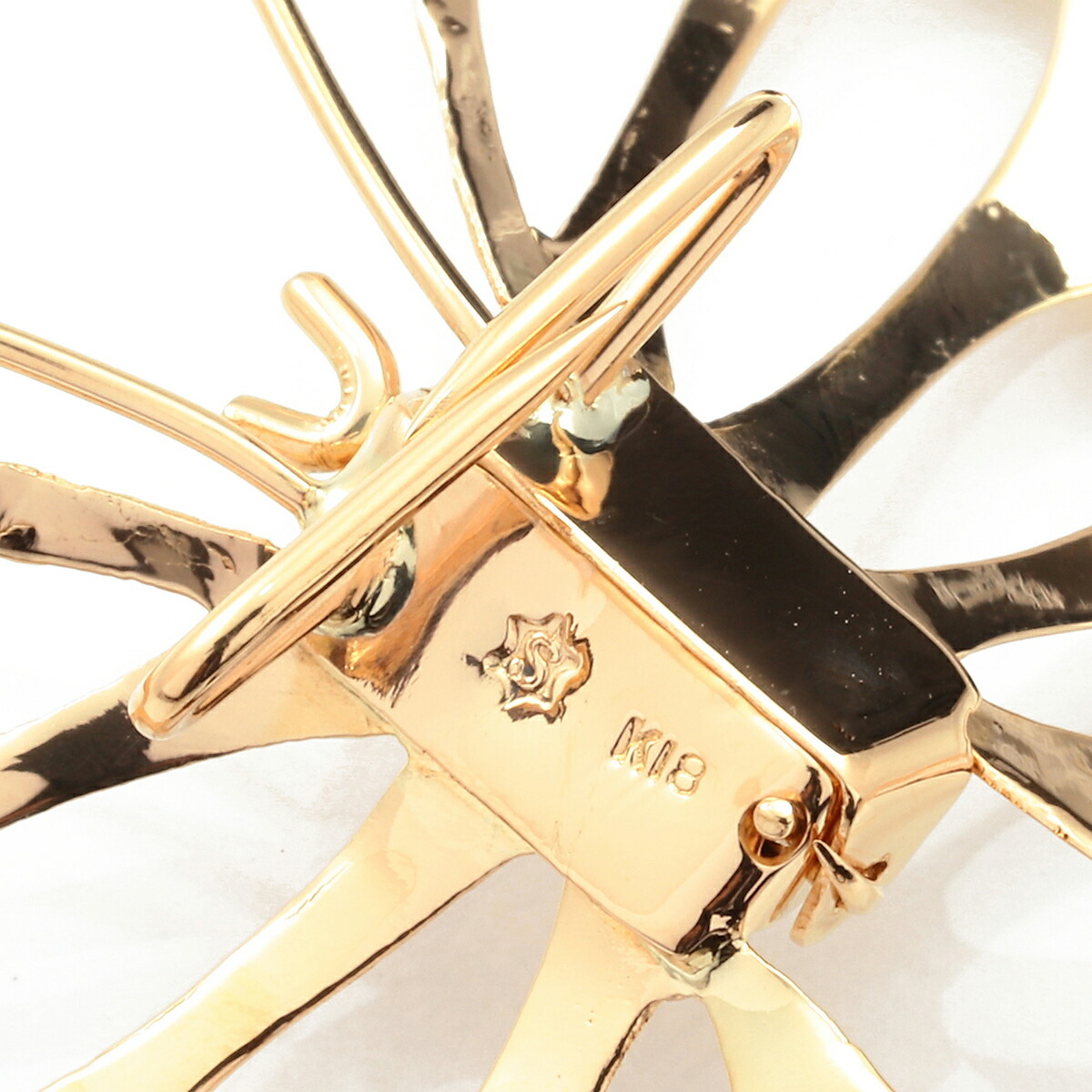 Yahoo!オークション - ギンザタナカ バタフライモチーフブローチ K18 G...