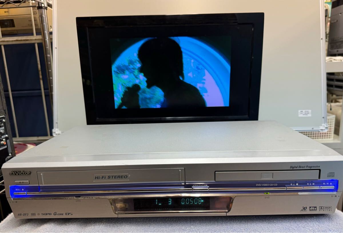 Yahoo!オークション - 【ゆ100】 Victor DVD一体型VHS ビデオデッキ HR...