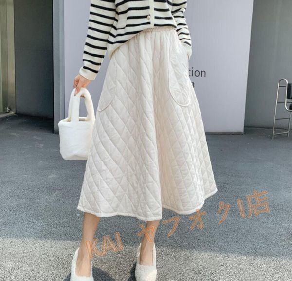 Yahoo!オークション - A384 新品春秋冬 S-Lサイズ スカート ミモレ丈ス...