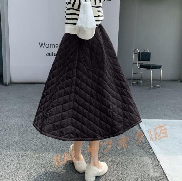 Yahoo!オークション - A384 新品春秋冬 S-Lサイズ スカート ミモレ丈ス...