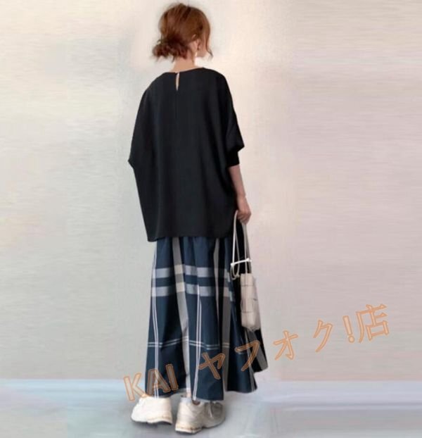 Yahoo!オークション - A027 新品秋スカート 大人のための チェック柄 ...