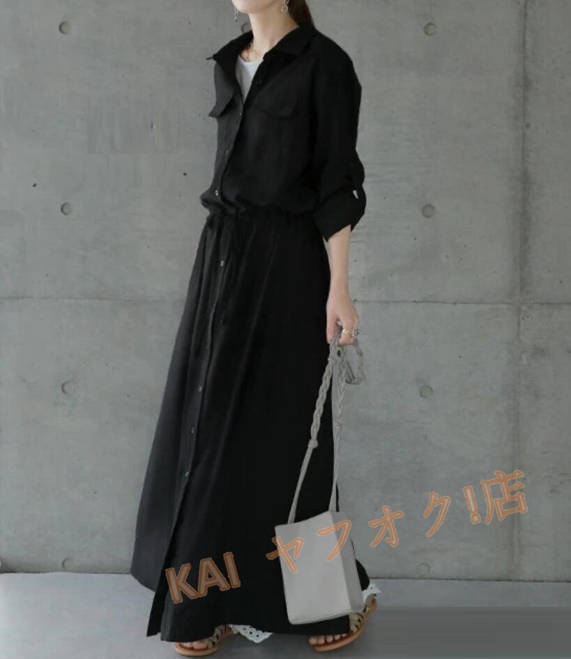 Yahoo!オークション - A121 新品春季 カジュアル ゆったり ワンピース ...