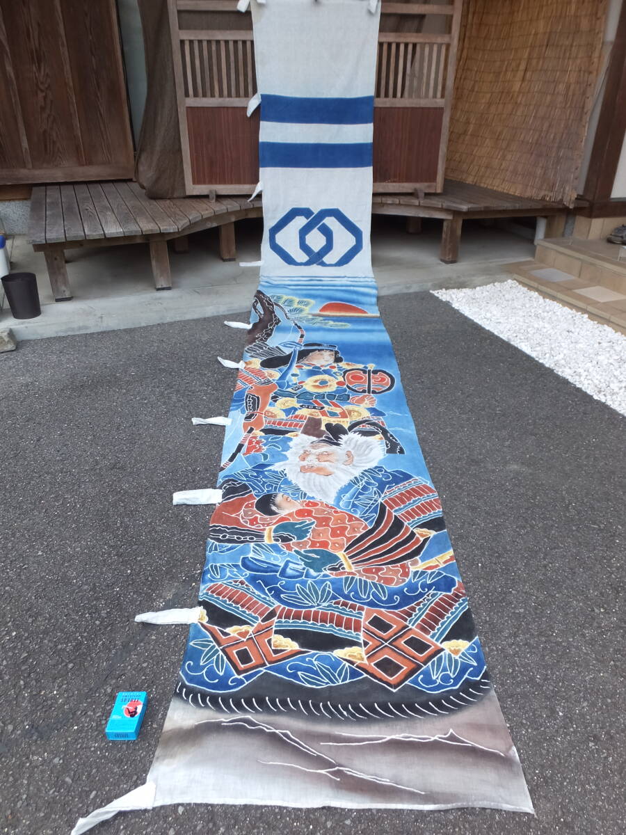 Yahoo!オークション - 昭和前期の手織り木綿筒描手彩色の神功皇后稚児...