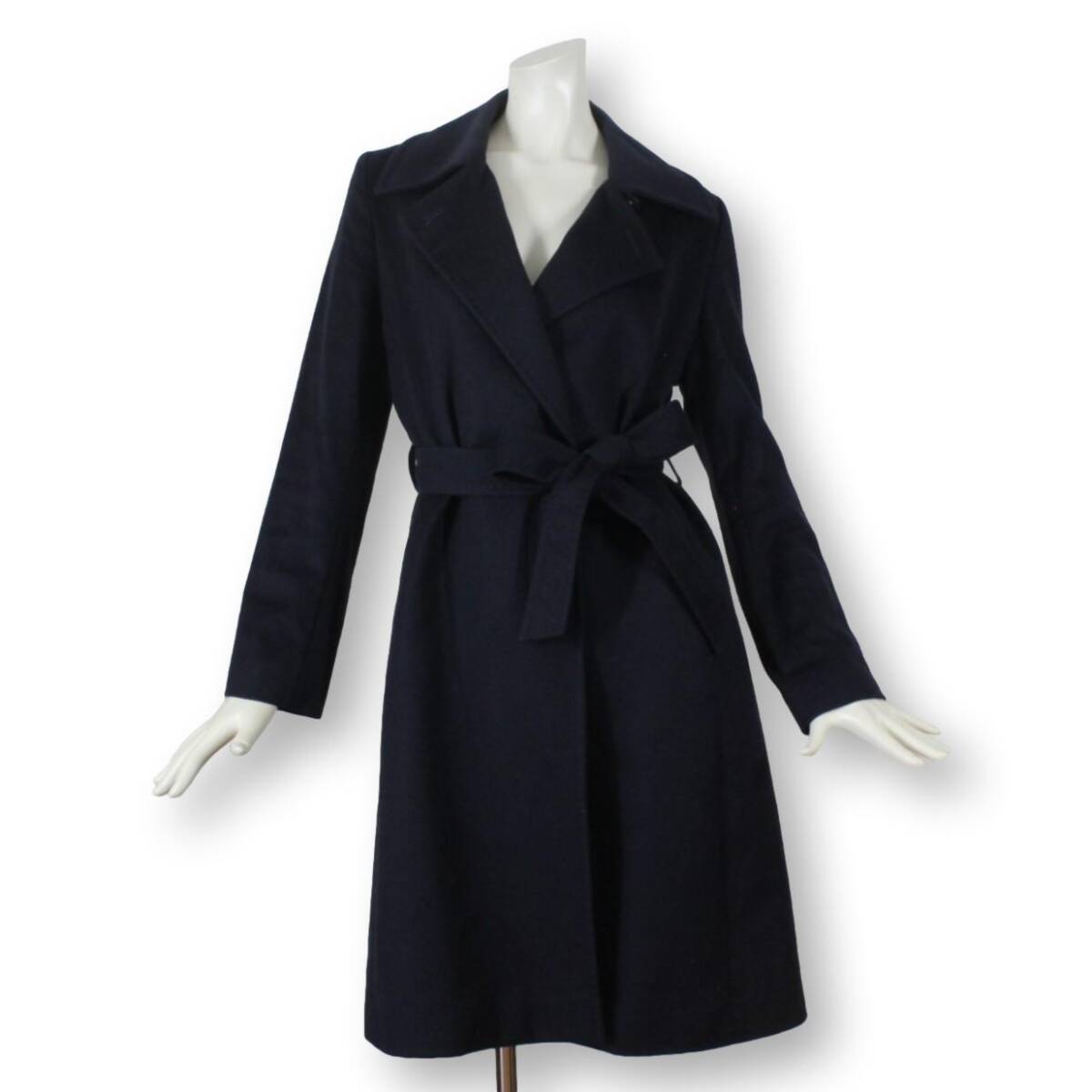 Yahoo!オークション - 03【美品】イネド ガウンコート 9 カシミヤ100% ...