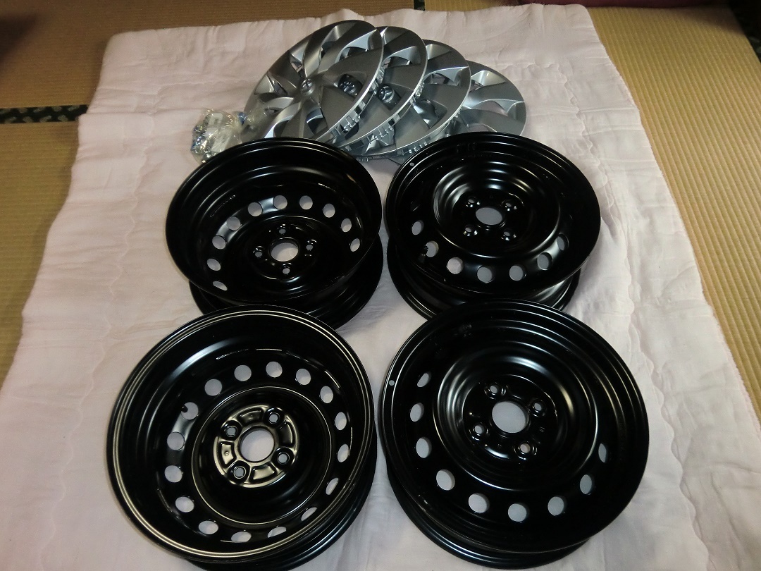 Yahoo!オークション - 新車外し鉄ホイール(J14×5J DOT/50K 4T) 4本+...