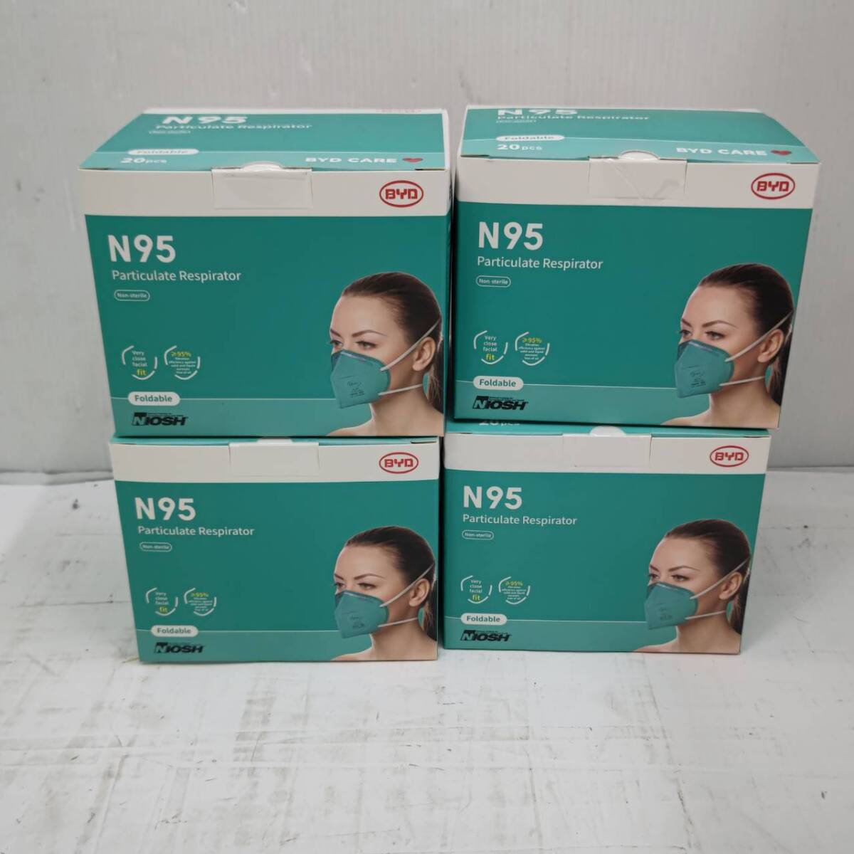 Yahoo!オークション - 送料無料h63844 BYD ビーワイディー N95マスク 4...