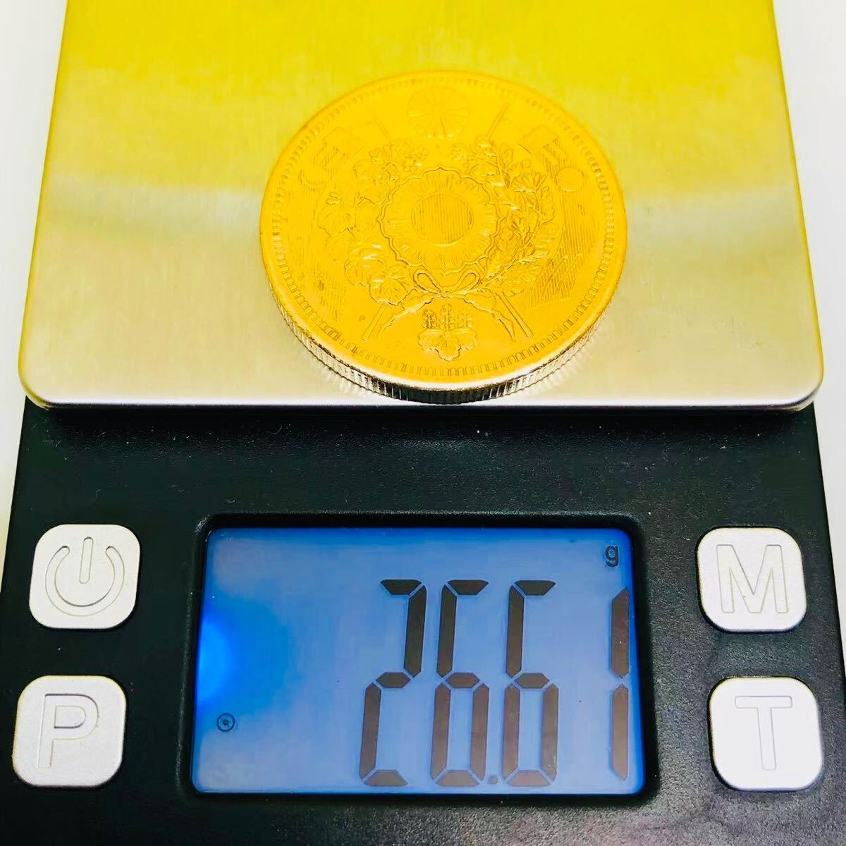 Yahoo!オークション - 旧家蔵出し 古銭 旧20円金貨 明治3年 量目 約26....