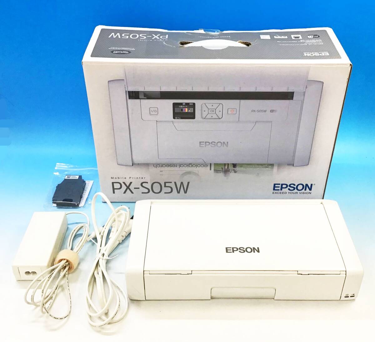 Yahoo!オークション - 簡易動作OK EPSON モバイルプリンター PX-S05 白...