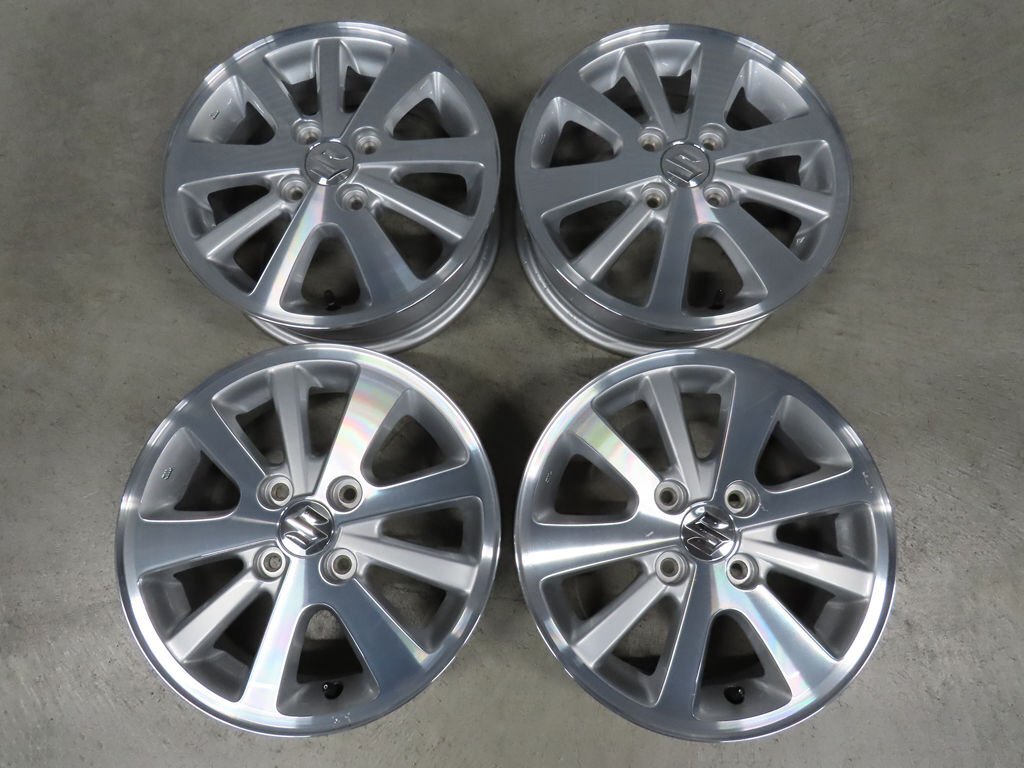 4本 スズキ エブリイワゴン 純正 DA17W 4.5J +50 PCD100 4穴 14インチ ポリッシュ錆び無し｜代購幫