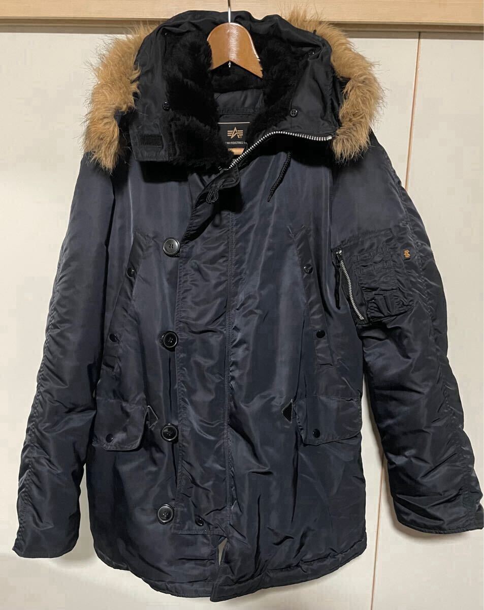 Yahoo!オークション - 【極美品】ALPHA N-3B 黒 Mサイズ アルファイン...