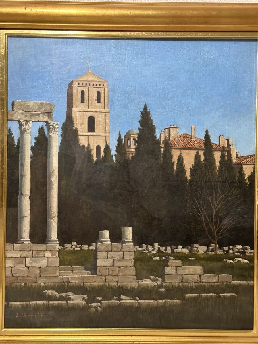 藤飯治平 鐘楼と廃墟 アルル F10 油彩 1979年 サイン 裏書有り 24.9/sy.tw(自然、風景画)｜売買されたオークション情報、yahooの商品情報をアーカイブ公開 ...