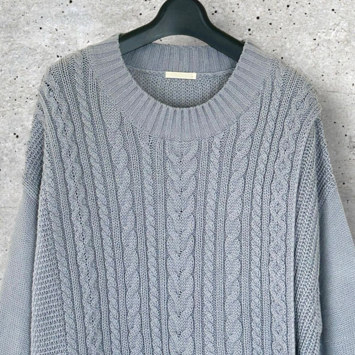 Yahoo!オークション - 【0435】GU ケーブルニット サイドリボンチュニ...