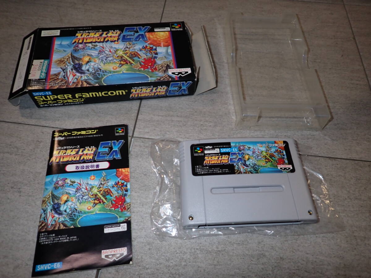 Yahoo!オークション - スーパーロボット大戦EX SFC 箱 説明書付き スー...