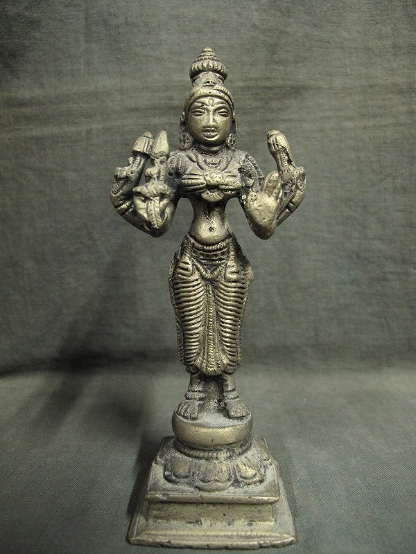 Yahoo!オークション - A1719 ヒンドゥー女神 鋳銅 Kamakshi ラクシュミ...