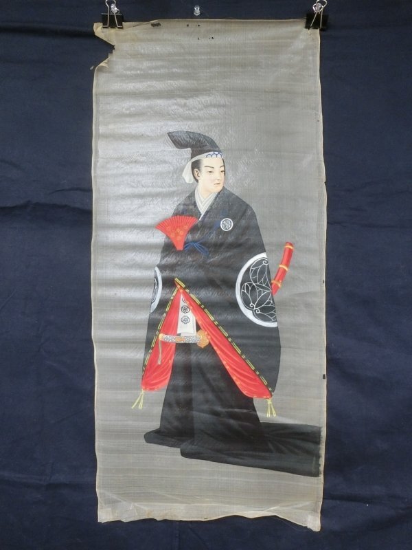 Yahoo!オークション - E2660 作者不明 人物画 肉筆絹本 捲り