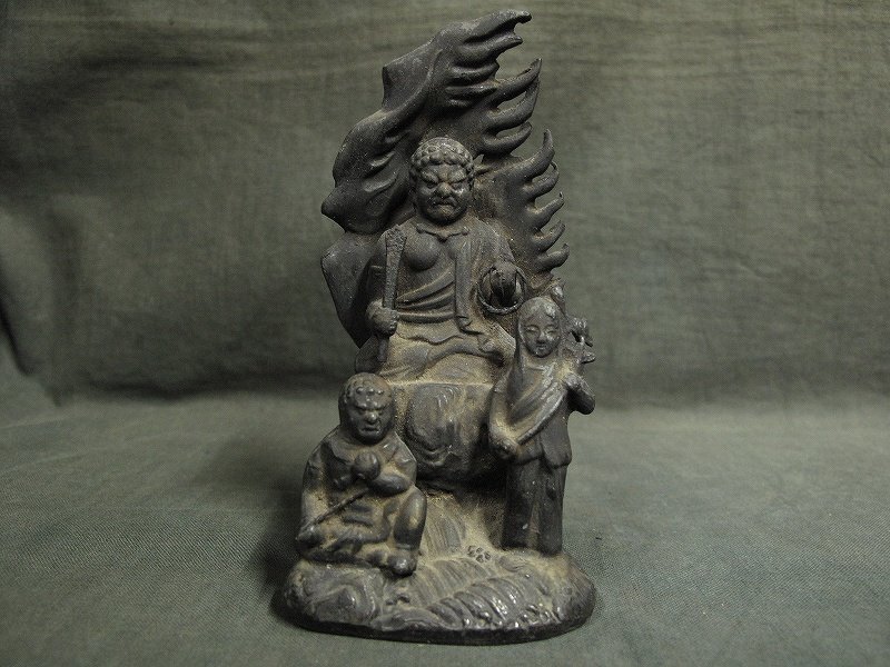 Yahoo!オークション - A1683 金属製 不動明王 脇侍 小品 244g