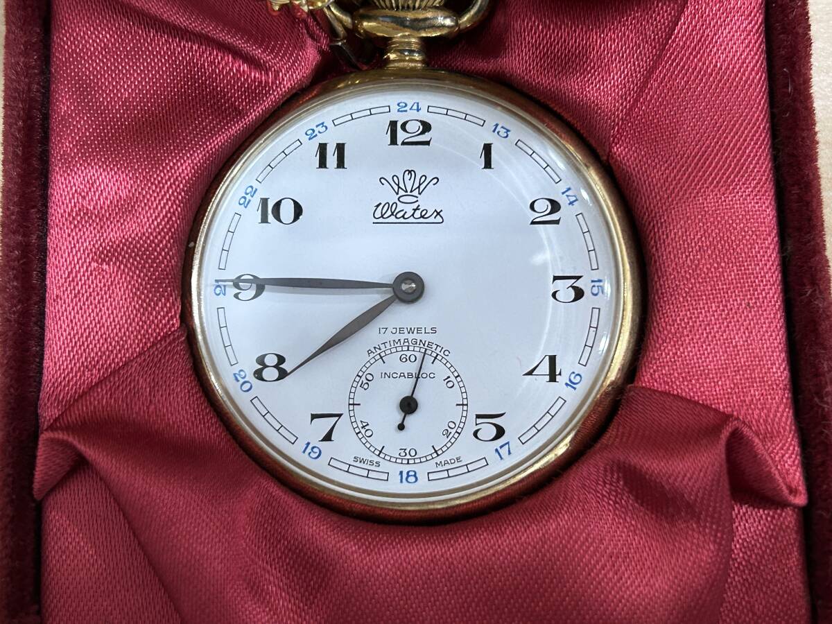 Yahoo!オークション - 【25338】稼働品 Watex ワテックス 懐中時計 手...