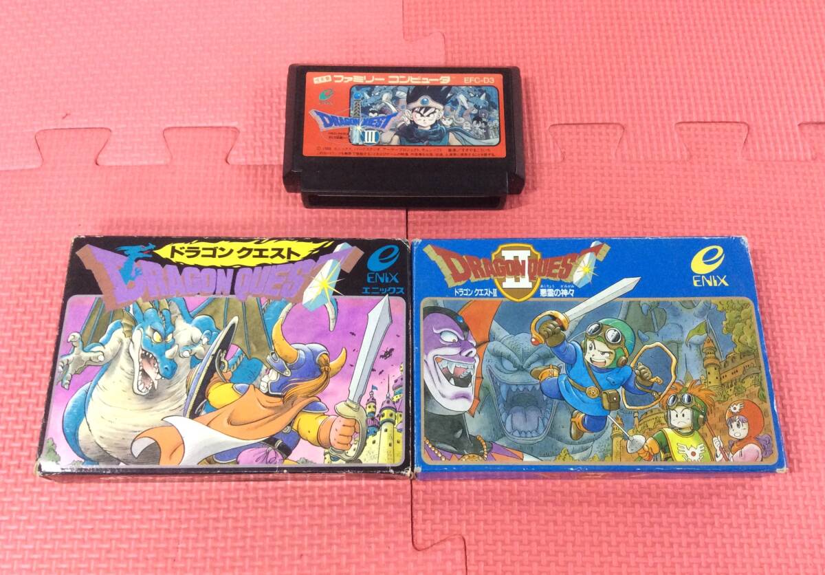 GM5584/60/0 ファミコンソフト ドラゴンクエスト シリーズ3本セット ドラクエ Ⅰ/Ⅱ/Ⅲ 1/2/3 FC RPG 鳥山明 レトロゲーム(ロールプレイング)｜売買されたオークション ...
