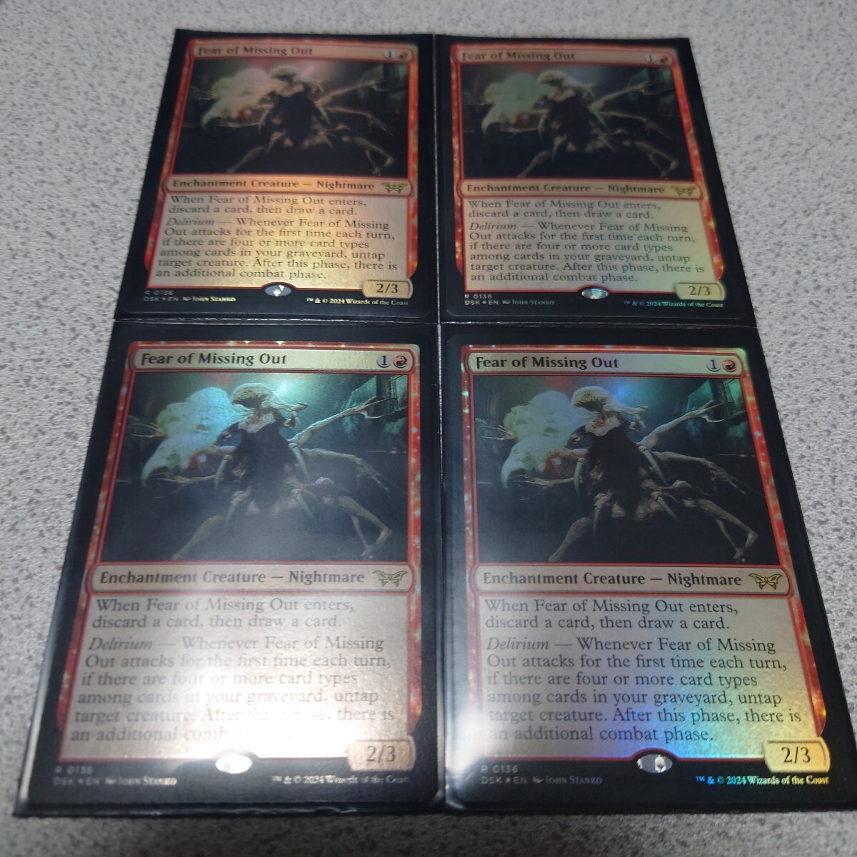 Yahoo!オークション - MTG DSK 逸失への恐怖 英語foil 四枚セット ダス...