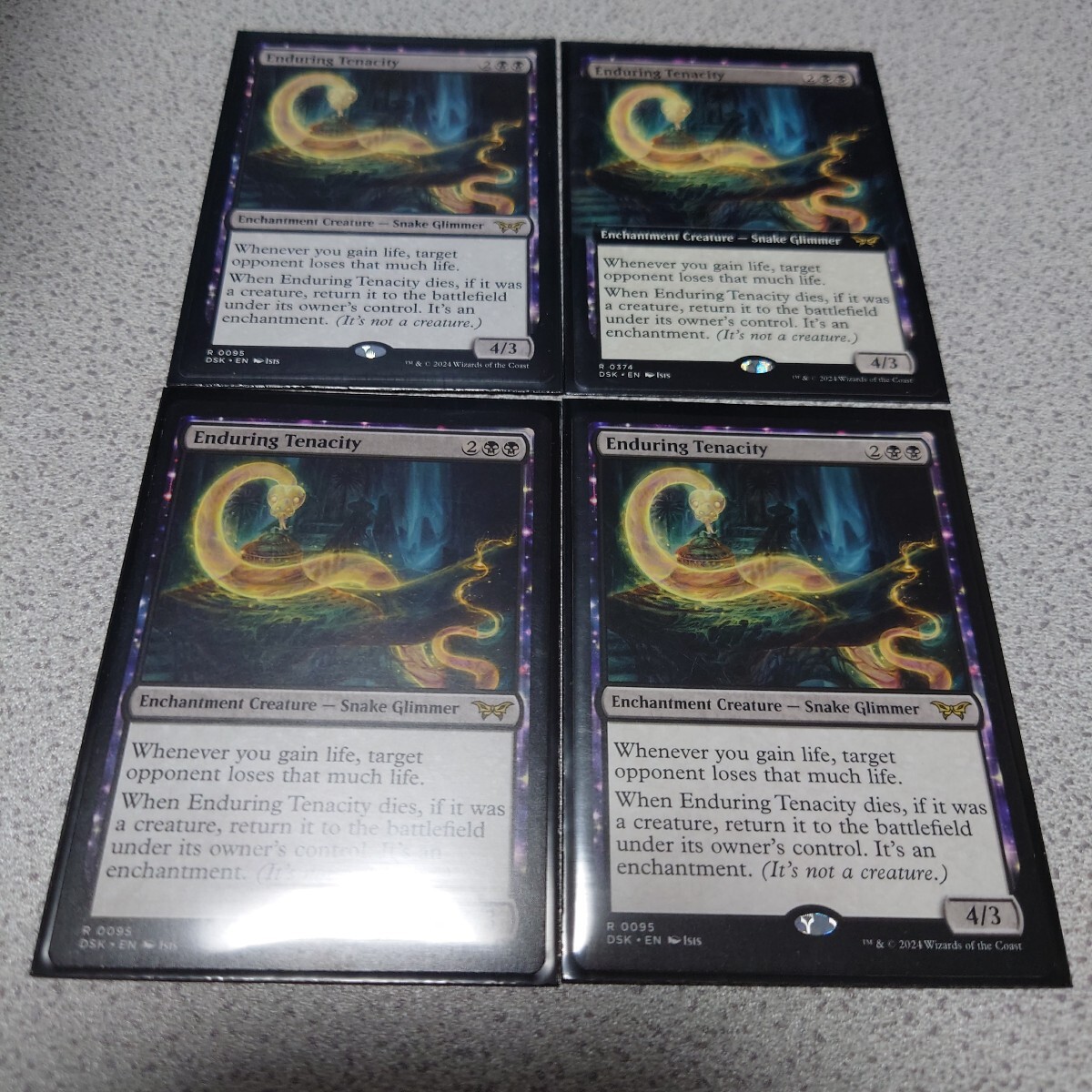 Yahoo!オークション - MTG DSK 永劫の不屈 英語 四枚セット ダスクモー...