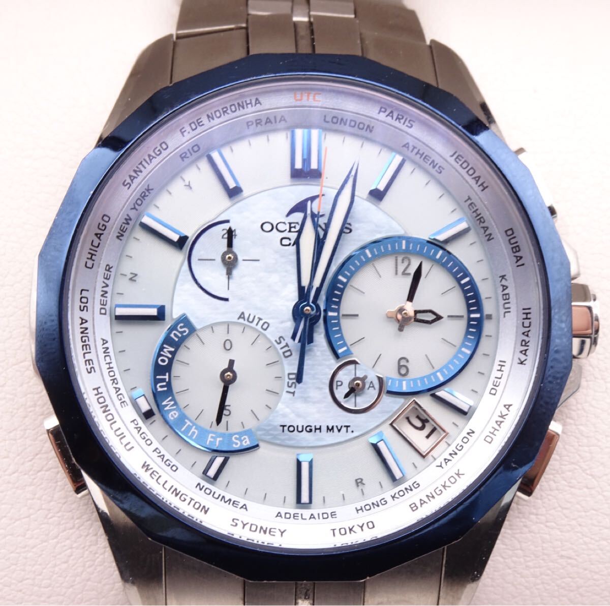 Yahoo!オークション - 【稼働美品】 CASIO OCEANUS 0CW-S2400-2AJF Tit...
