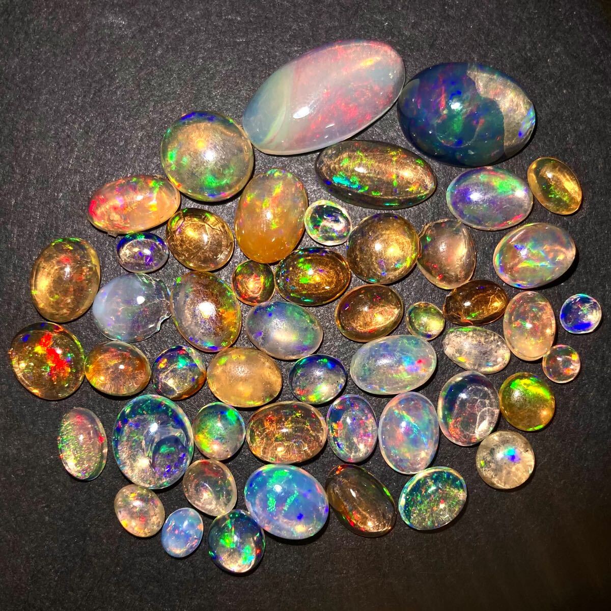 Yahoo!オークション - 遊色効果 天然ファイアオパールおまとめ51.5ct o...