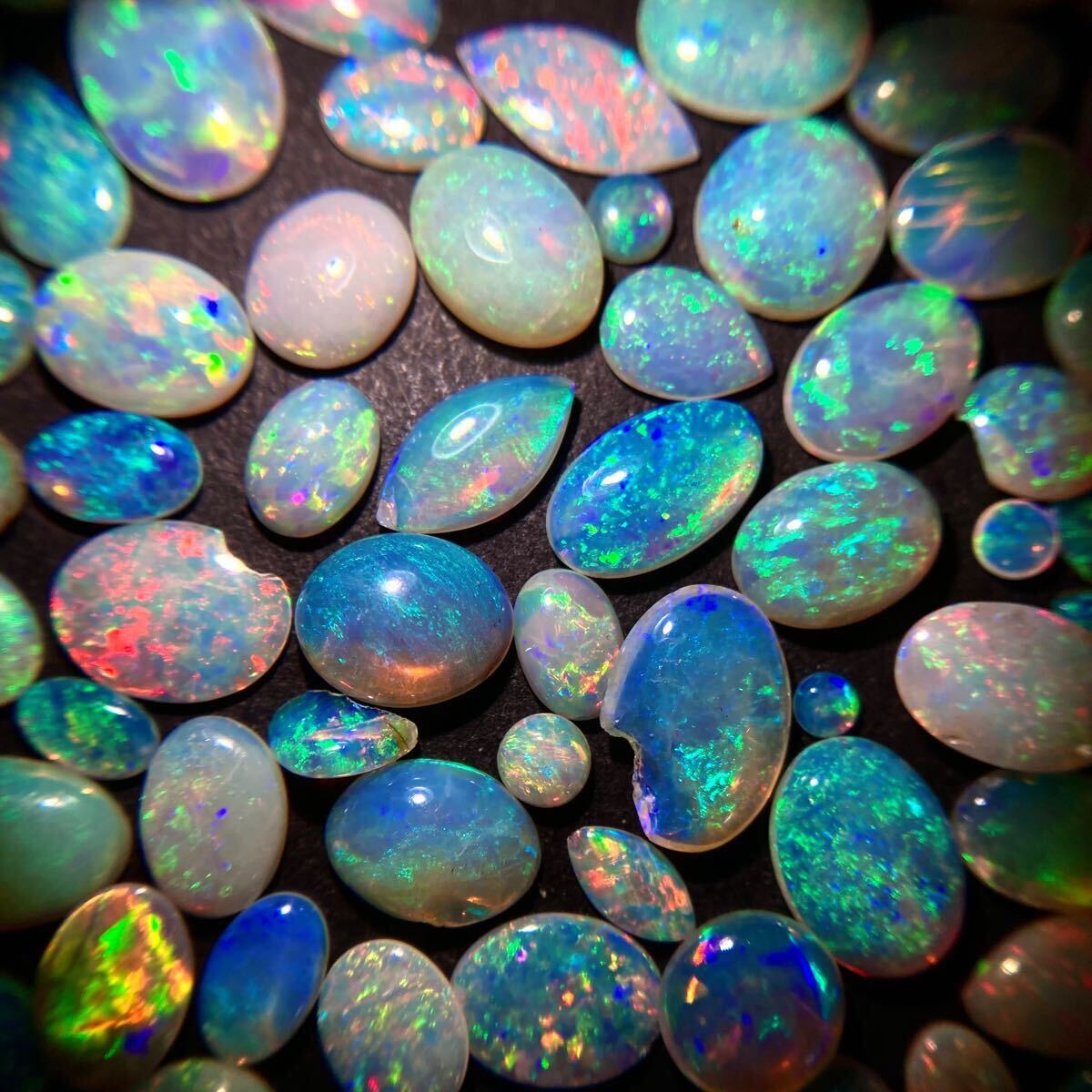 Yahoo!オークション - 小粒 遊色効果 天然オパールおまとめ51.5ct o ル...