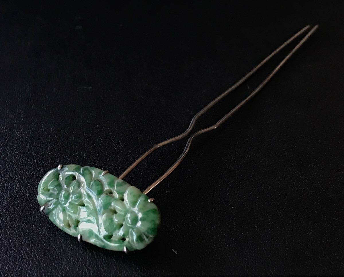 翡翠 かんざし アンティーク 和装小物(かんざし)｜売買されたオークション情報、yahooの商品情報をアーカイブ公開 - オークファン（aucfan.com）
