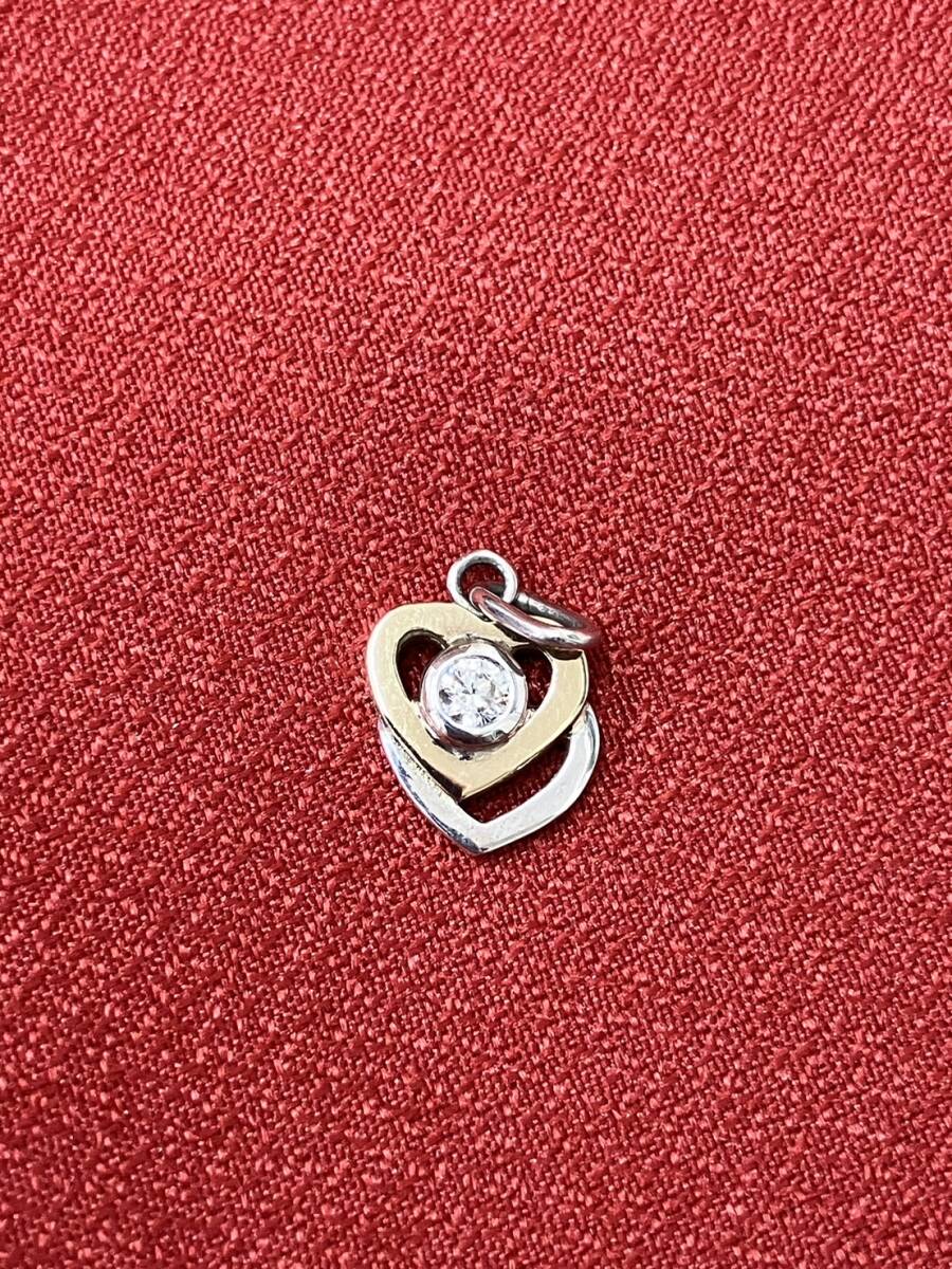 Yahoo!オークション - [925/K10 刻印] ハート ペンダントトップ 金 シ...