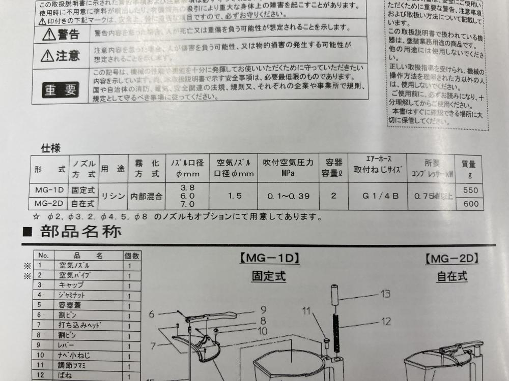 Yahoo!オークション - 003 未使用品 アネスト岩田 リシンガン MG-2D