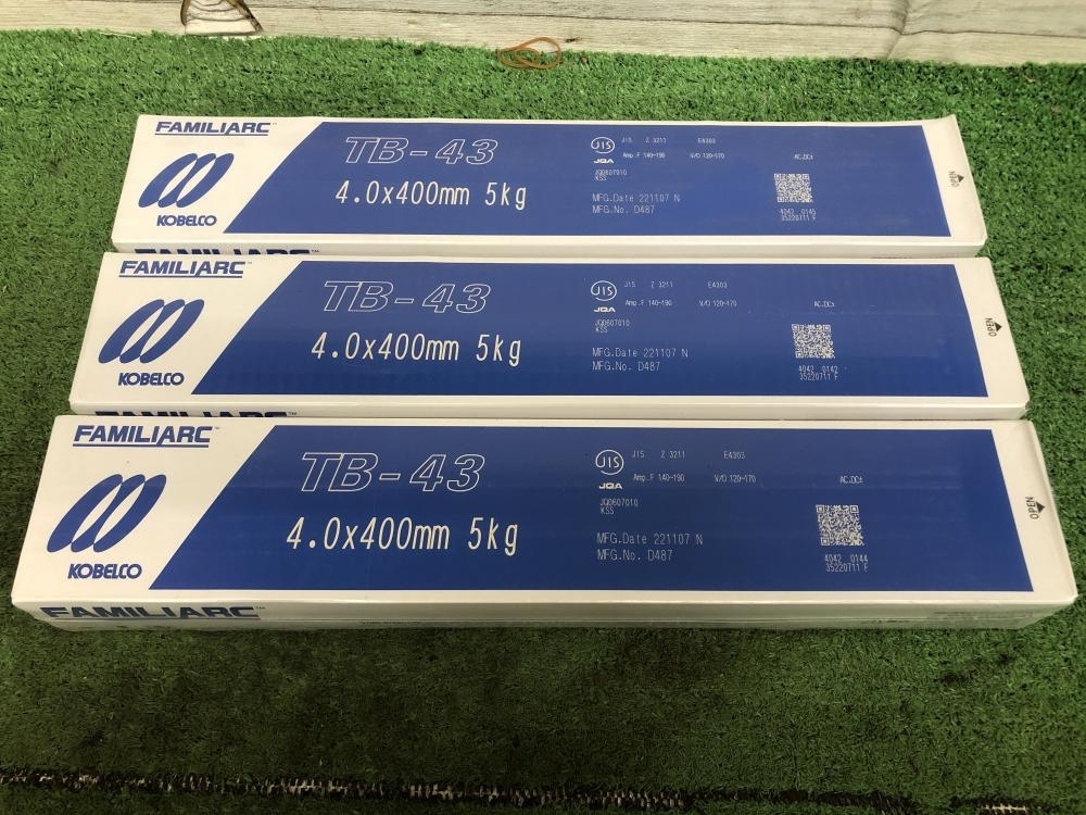 Yahoo!オークション - 015 未使用品・即決価格 神戸製鋼 溶接棒 TB-43 ...
