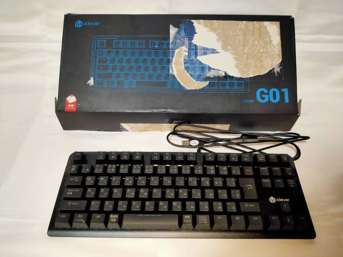 Yahoo!オークション - 【一円スタート】iclever G01 ゲーミングキーボ...