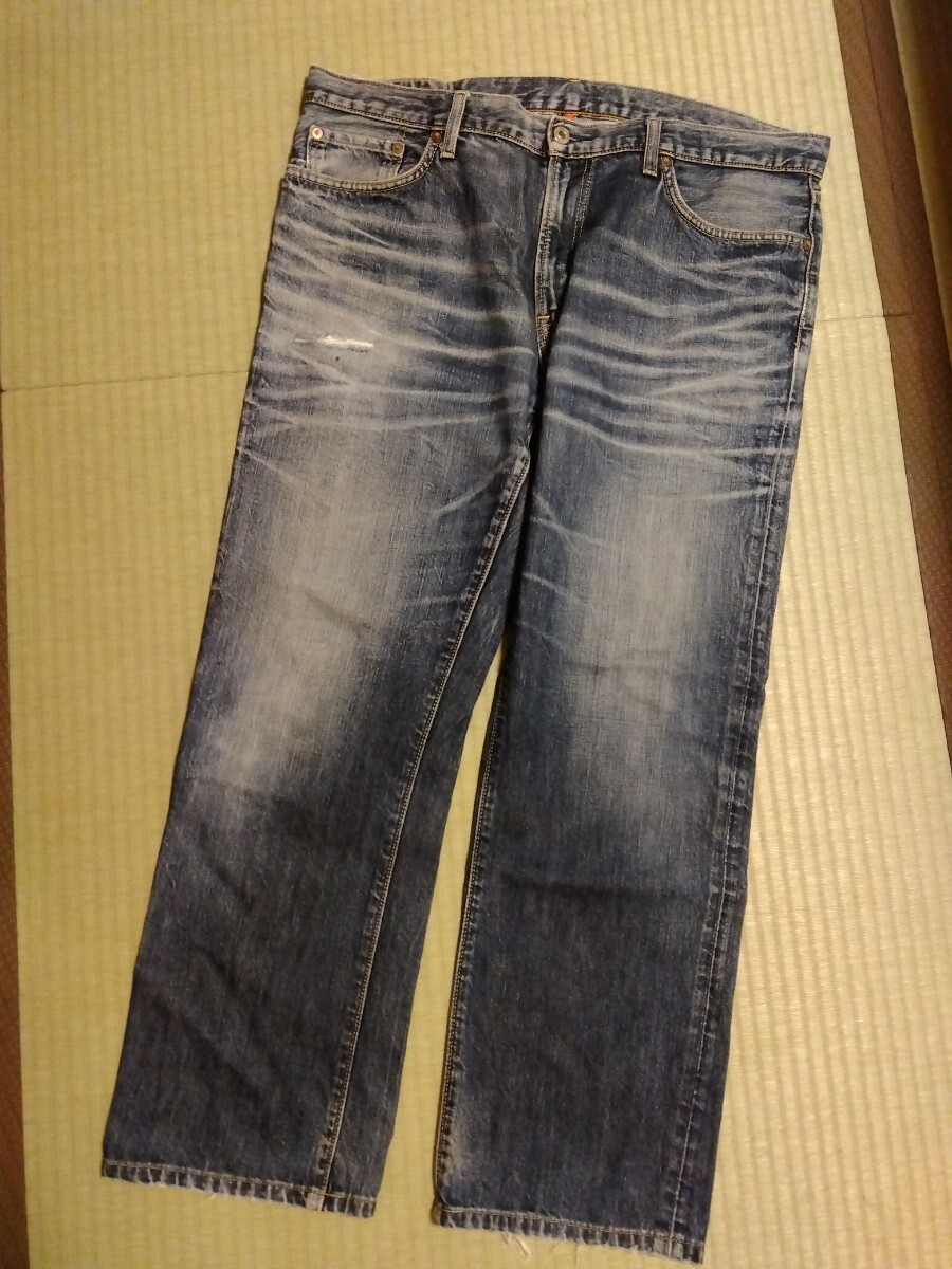 Yahoo!オークション - ユニクロ製 ダメージジーンズ W38サイズ 紺色