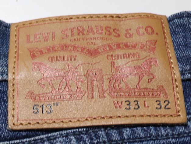 Yahoo!オークション - ♂ Levi’s 513 股上浅目 濃い目のUSED加工 W3...