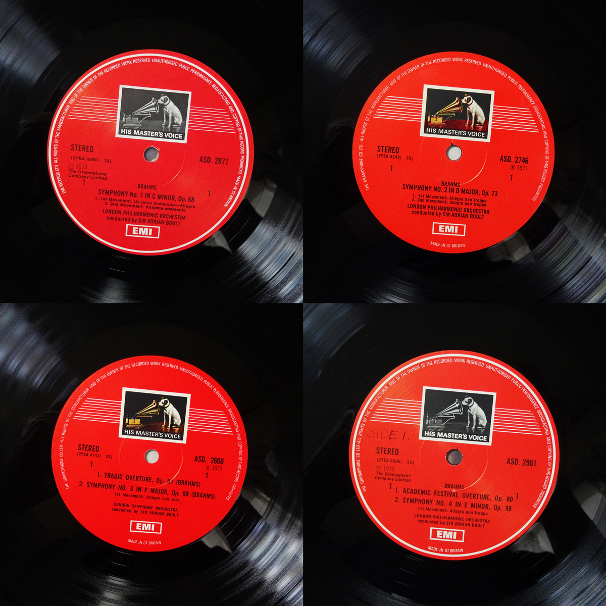 Yahoo!オークション - 英HMV ASD 完全初出 ブラームス「交響曲全集」