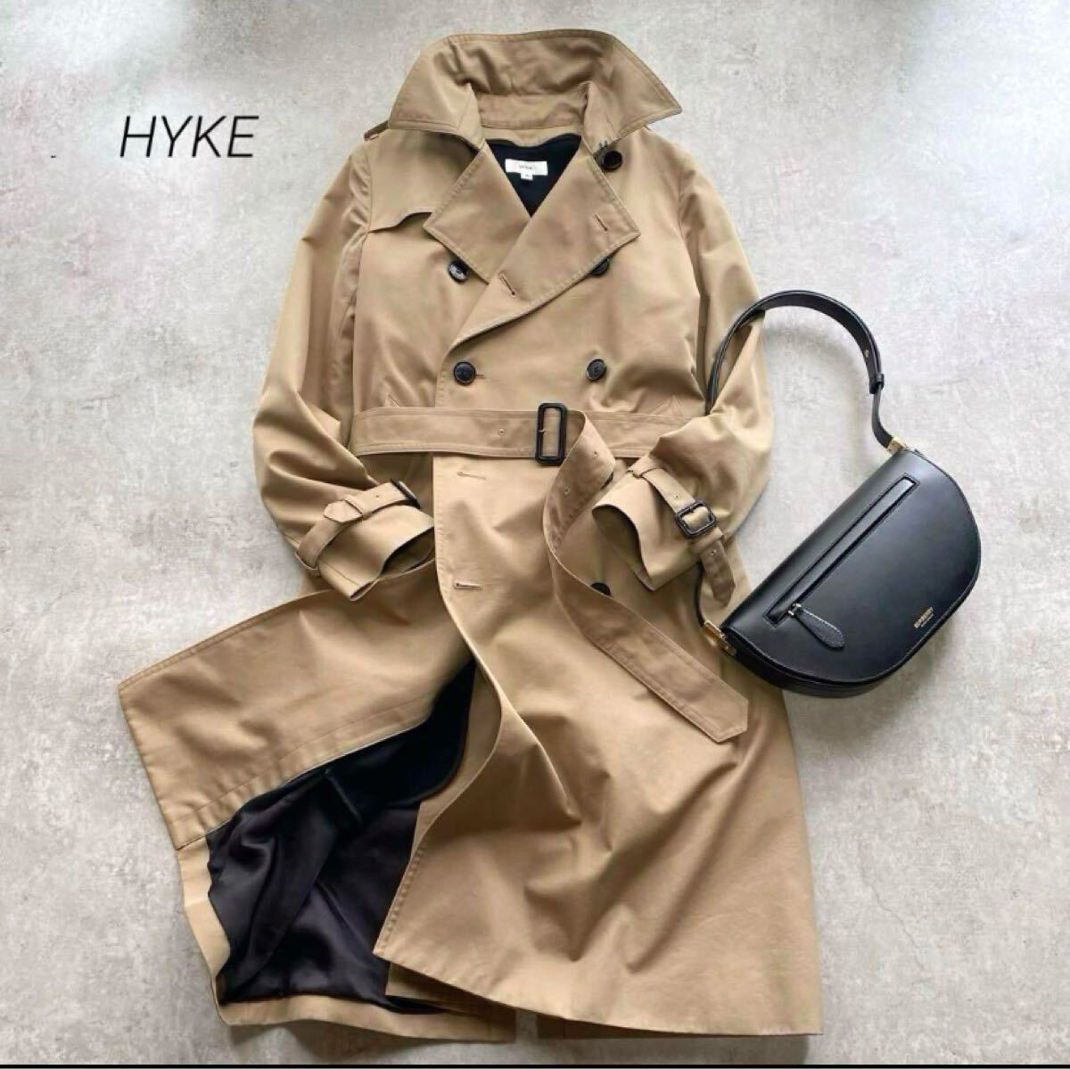Yahoo!オークション - ハイク HYKE ライナー付き トレンチコート ベー...