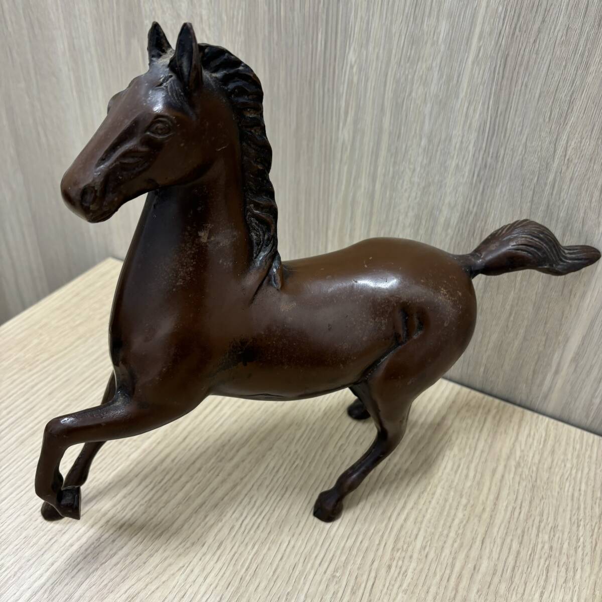 Yahoo!オークション - [K10-7]【現状品】馬 うま ウマ 鋳鉄馬 置物 永 ...