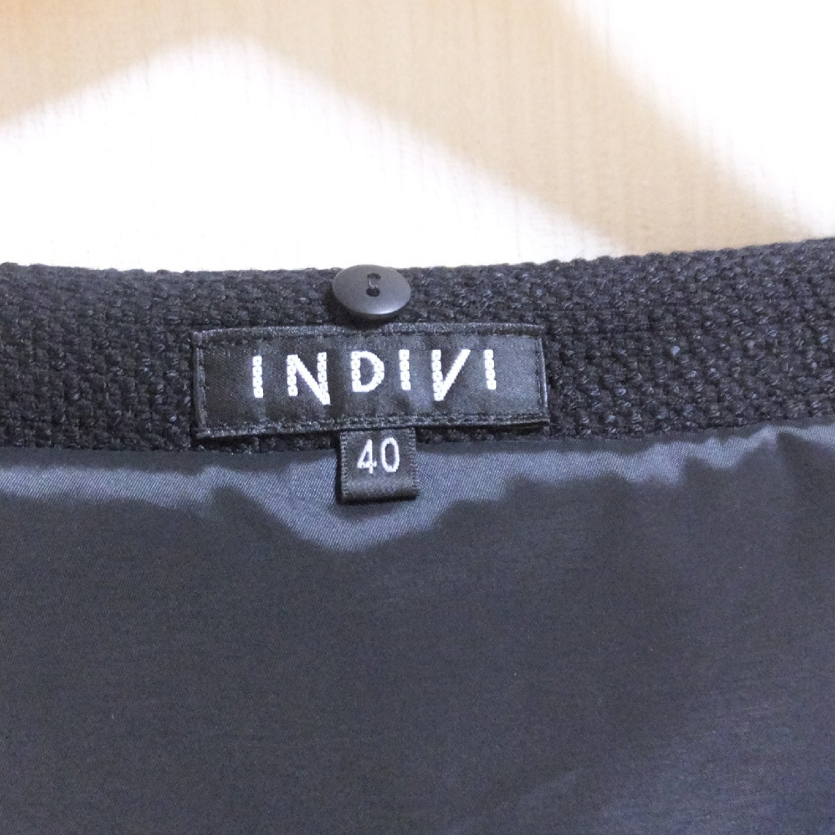 Yahoo!オークション - T240 INDIVI インディヴィ ブラック ワンピース 40