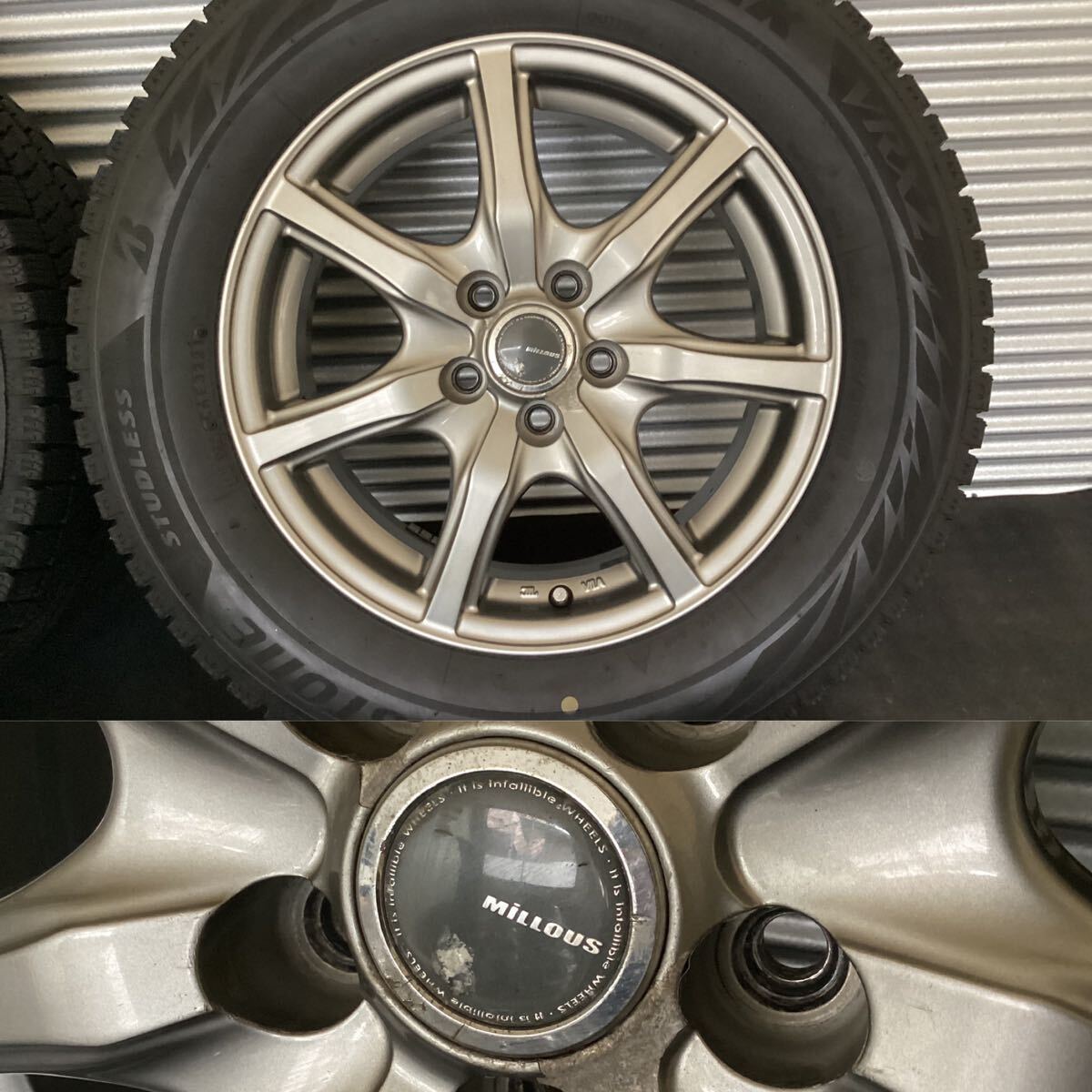 Yahoo!オークション - MiLLOUS[15インチ 6J 5穴 PCD100 +43] BRIDGEST...