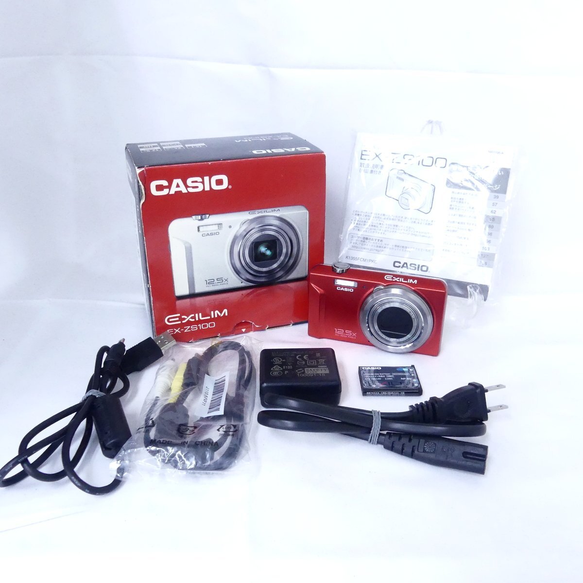 Yahoo!オークション - CASIO カシオ EXILIM エクシリム EX-ZS100 レッ...