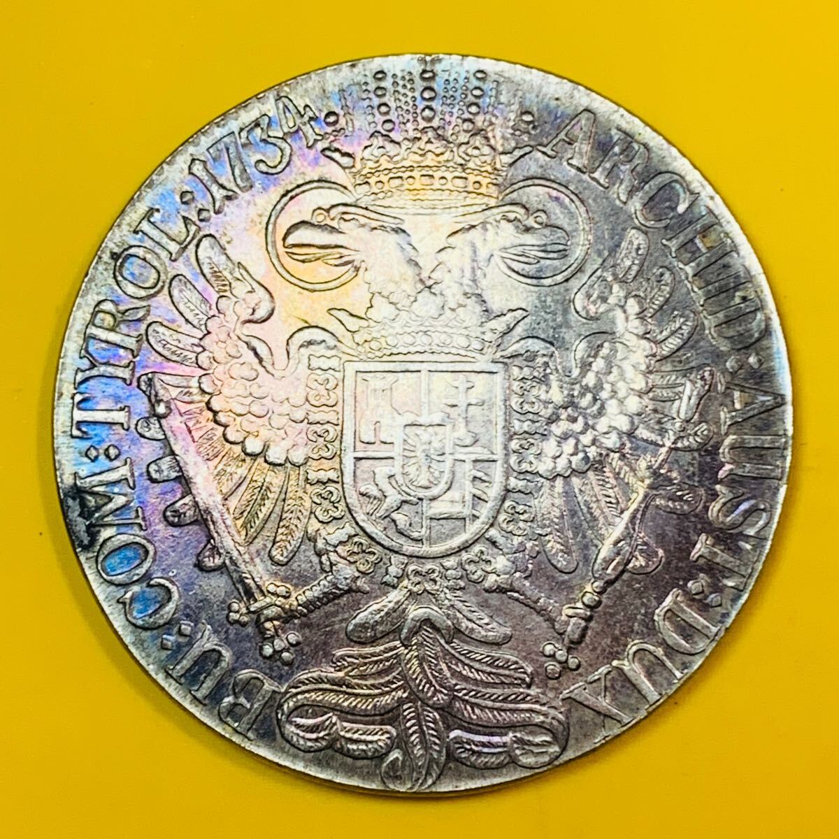 Yahoo!オークション - 銀貨 古銭 オーストリア帝国 1734年 カール6世 ...