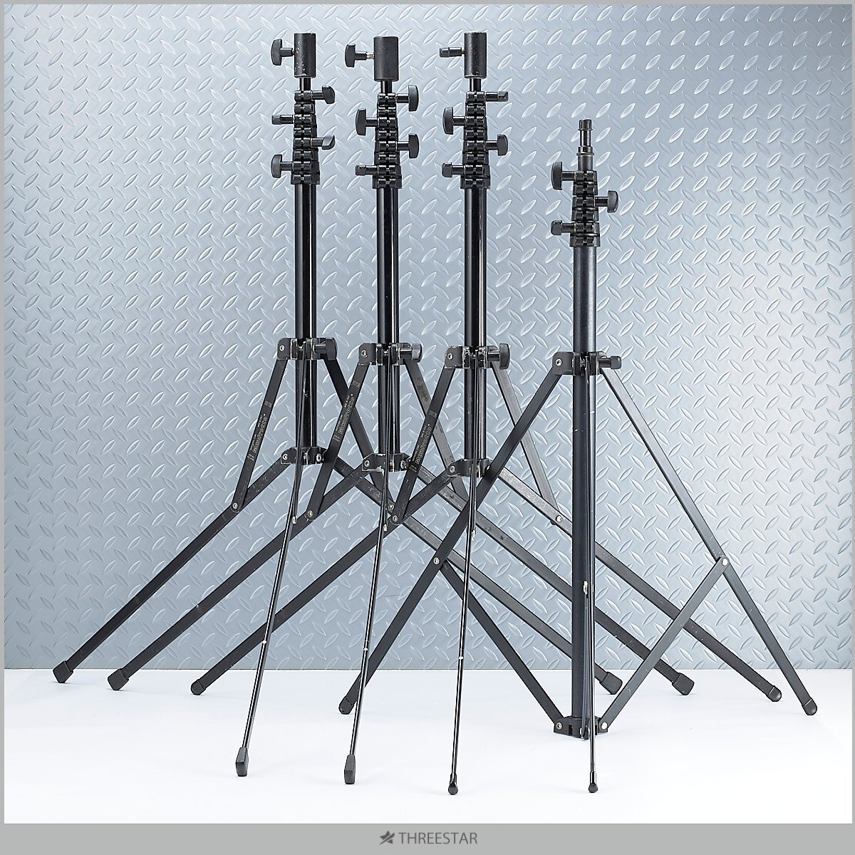 Yahoo!オークション - 1円～ Manfrotto 001JB 3本＋他1本 ライトスタン...