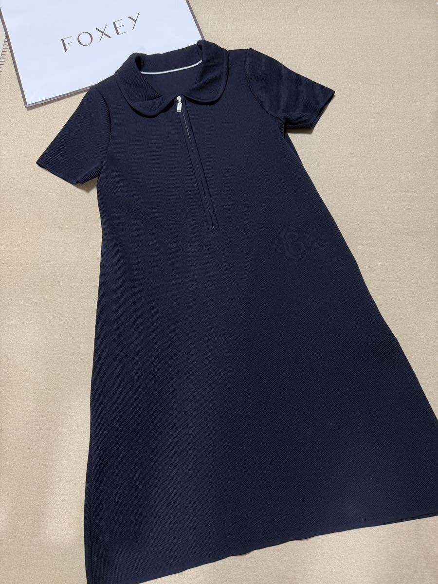 Yahoo!オークション - 16 FOXEY フォクシー ワンピース ネイビー