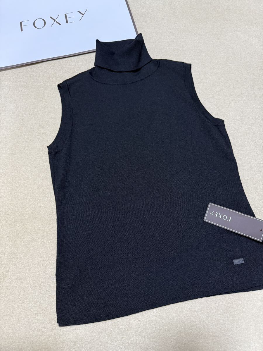 Yahoo!オークション - 03 FOXEY フォクシー タートルニット ブラック