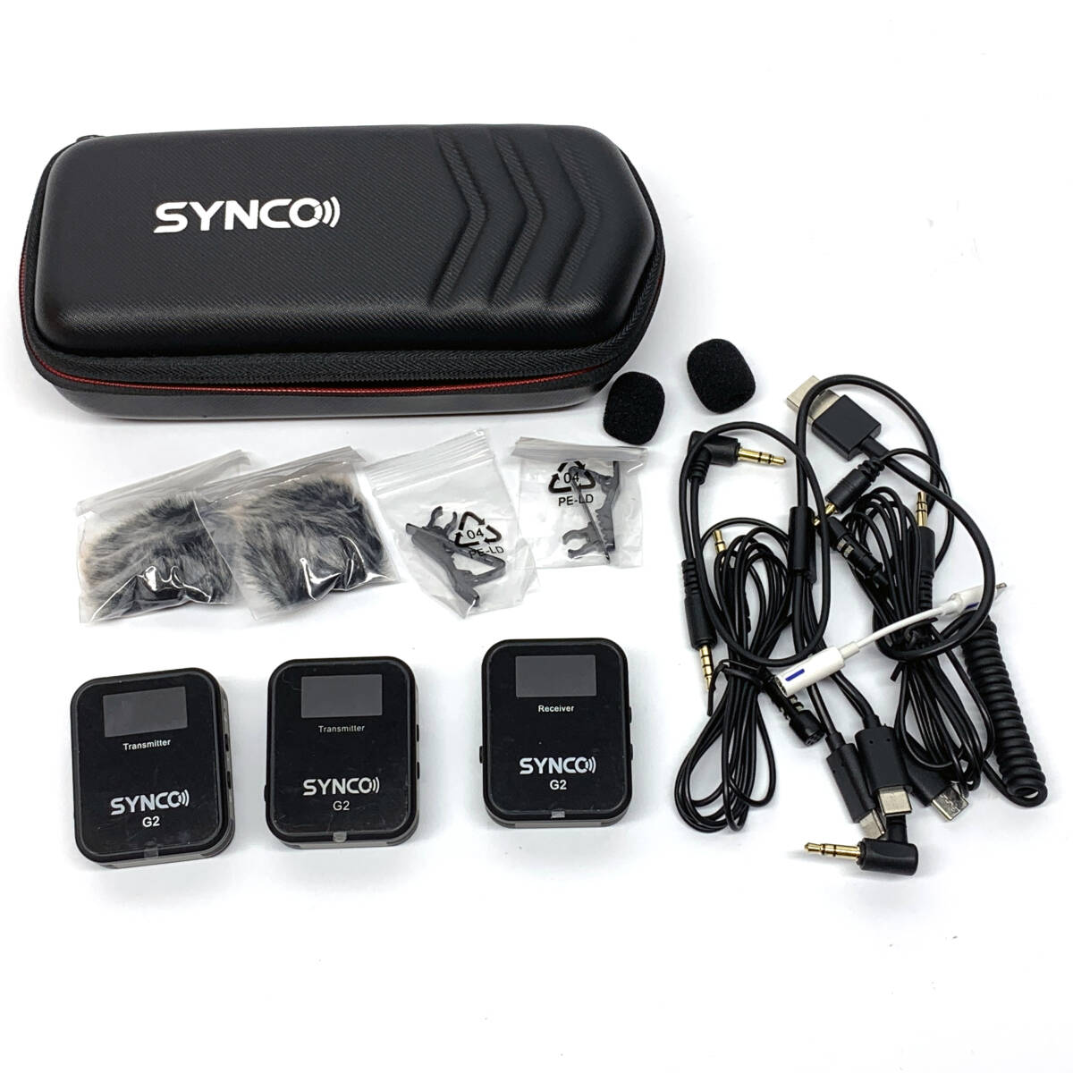 Yahoo!オークション - tu100 SYNCO ワイヤレスマイク G2 送信機2台 受...