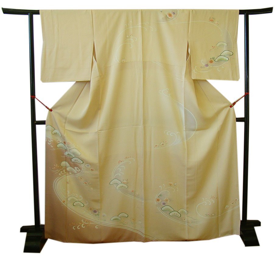 Yahoo!オークション - 時代屋 裄66.3cm 一越地 本加工染柄 附下げ 訪...