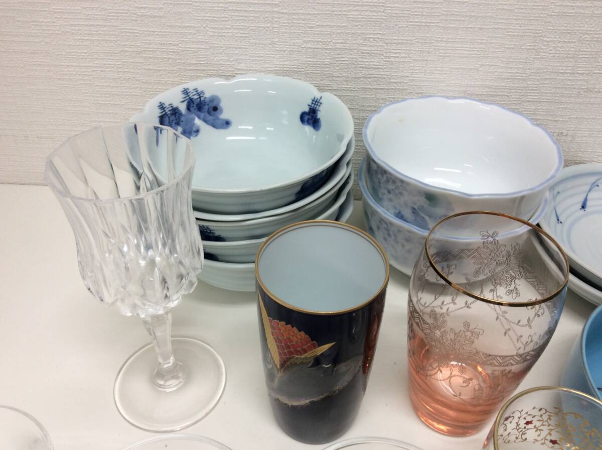 Yahoo!オークション - 8882 おまとめ 食器 グラス 小皿 取り皿 茶碗 ...