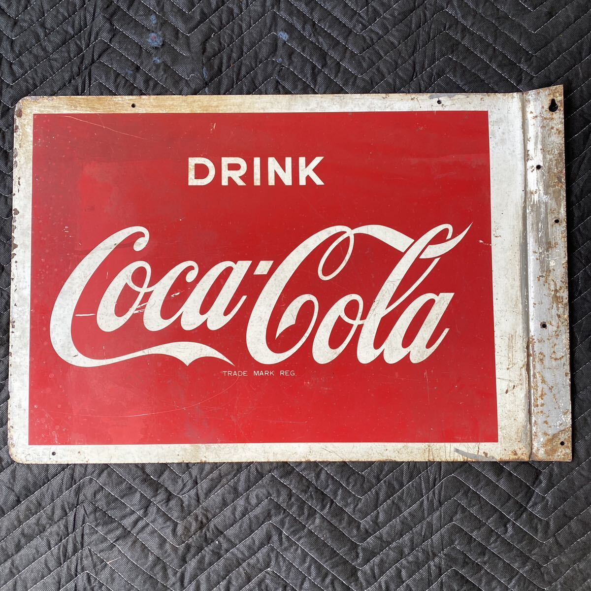 コカ・コーラ ホーロー看板 当時物 ブリキ看板 昭和レトロ 1960 コカ・コーラ ホーロー看板 当時物 ブリキ看板 昭和レトロ 1960