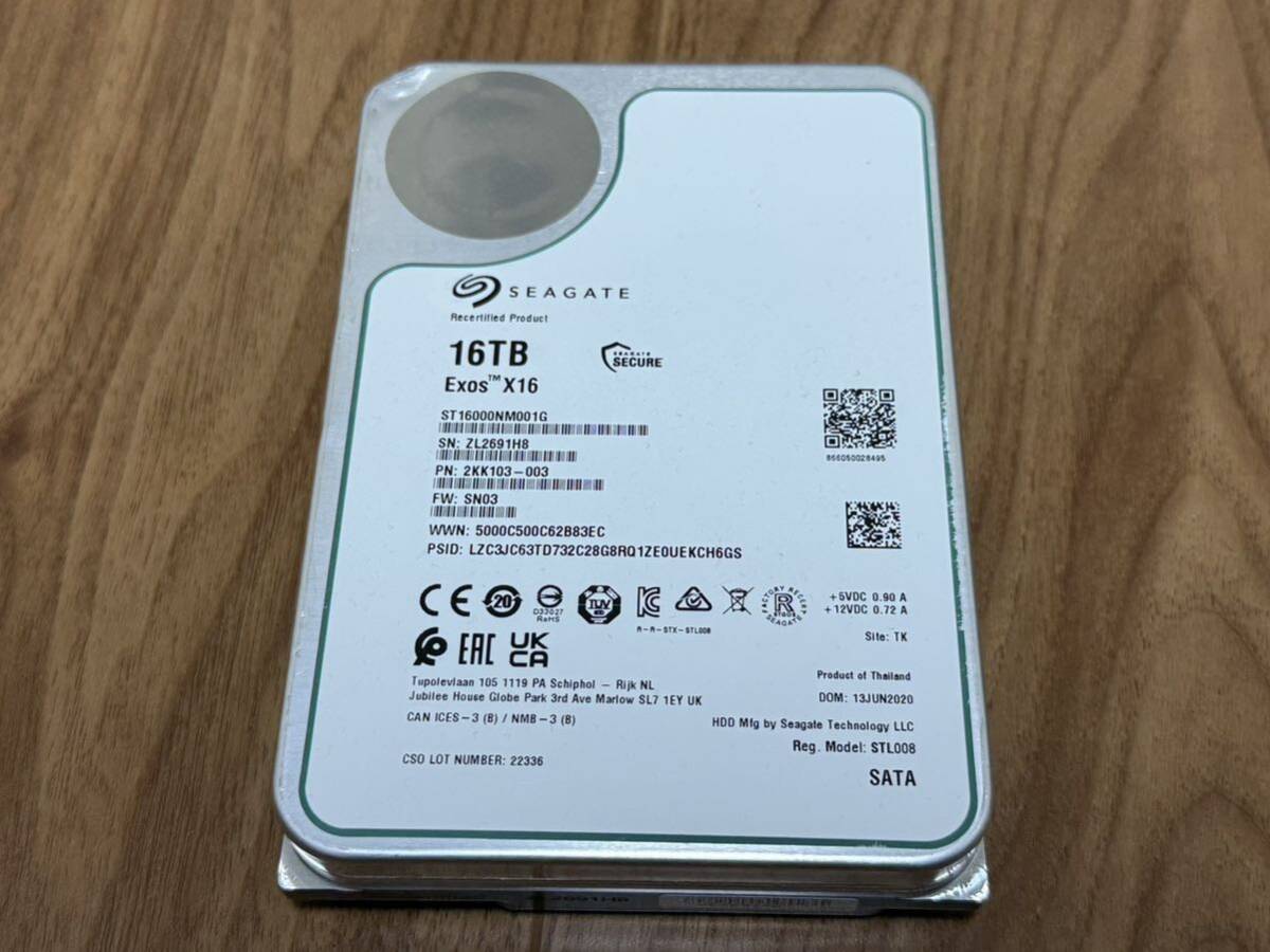 Yahoo!オークション - ジャンク 16TB HDD SEAGATE Exos X16 1H8